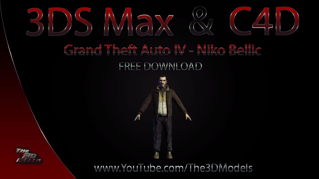 Cinema 4D/ 3DS Max | GTA IV Niko Bellic Model Download - YouTube