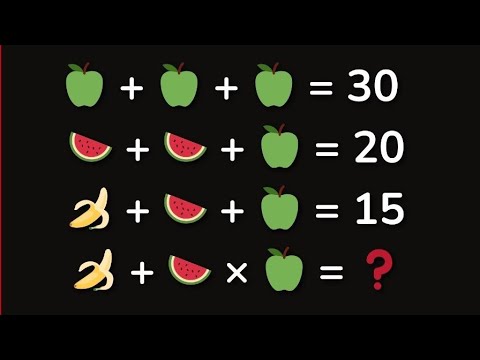 🔥 Can You Solve This Fruit Math Puzzle? 🤯 - YouTube