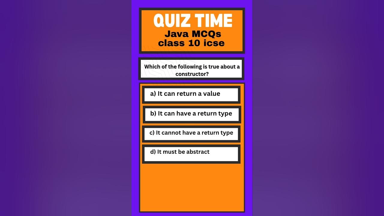 Java MCQs class 10 icse #computerapplication #java#exams#programminglanguage - YouTube