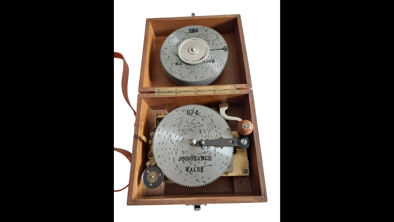Caixa de Música Portátil Disk Box C1900 / Disk Box C1900 Portable Music ...