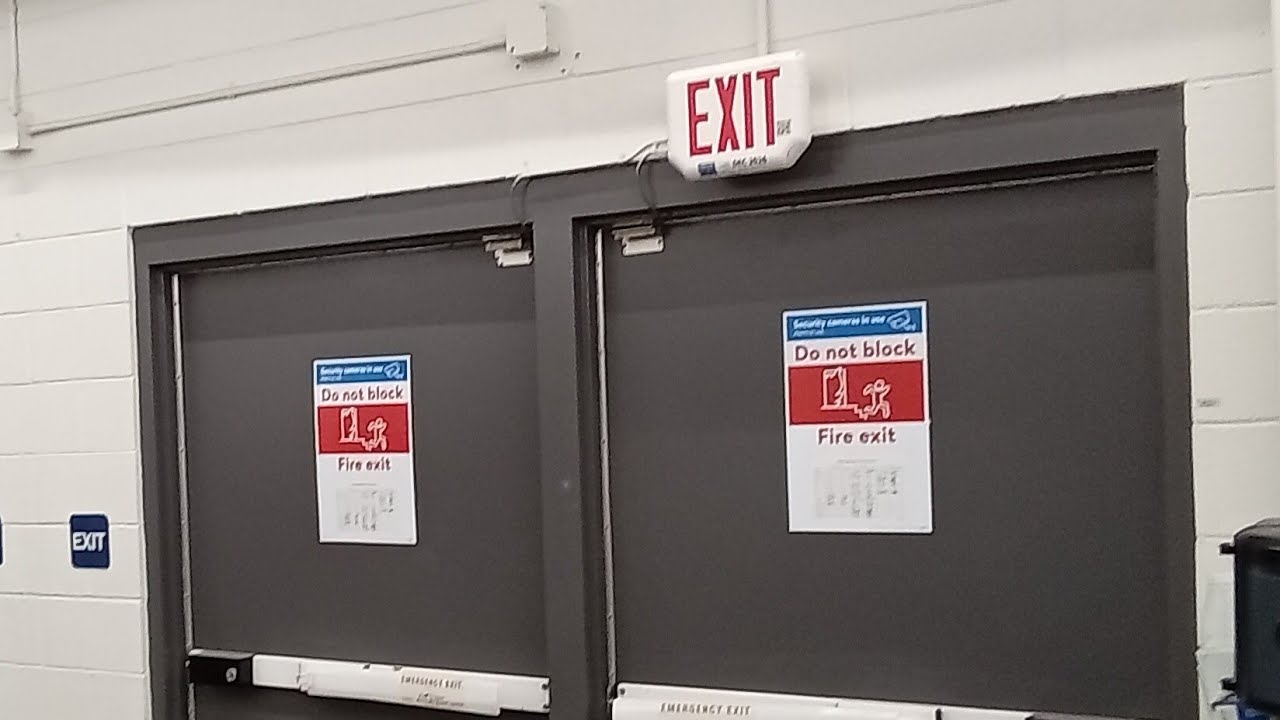 exit signs at Walmart - YouTube