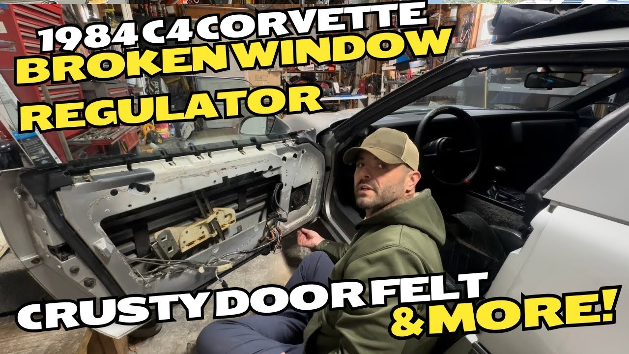 Installing Window Regulator and Felts On My 1984 C4 Corvette - YouTube