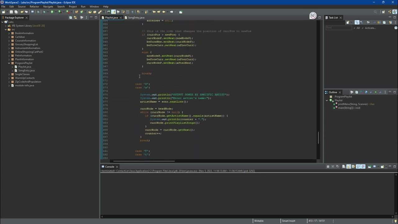 Java Lab: Program: Playlist - YouTube