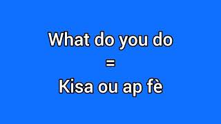 Learn Haitian Creole: Useful Phrases In Haitian Creole | Doovi
