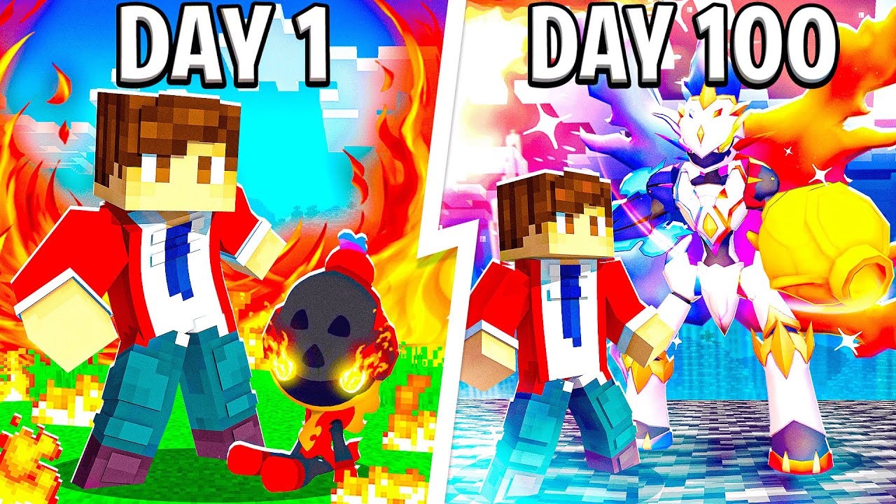 I Spent 100 DAYS in FUSION ONLY Minecraft PIXELMON - YouTube