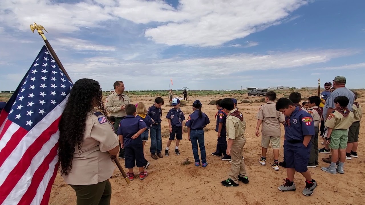 Cub Scout Pack 44 Opening Ceremony Paraglider Flag Delivery Youtube
