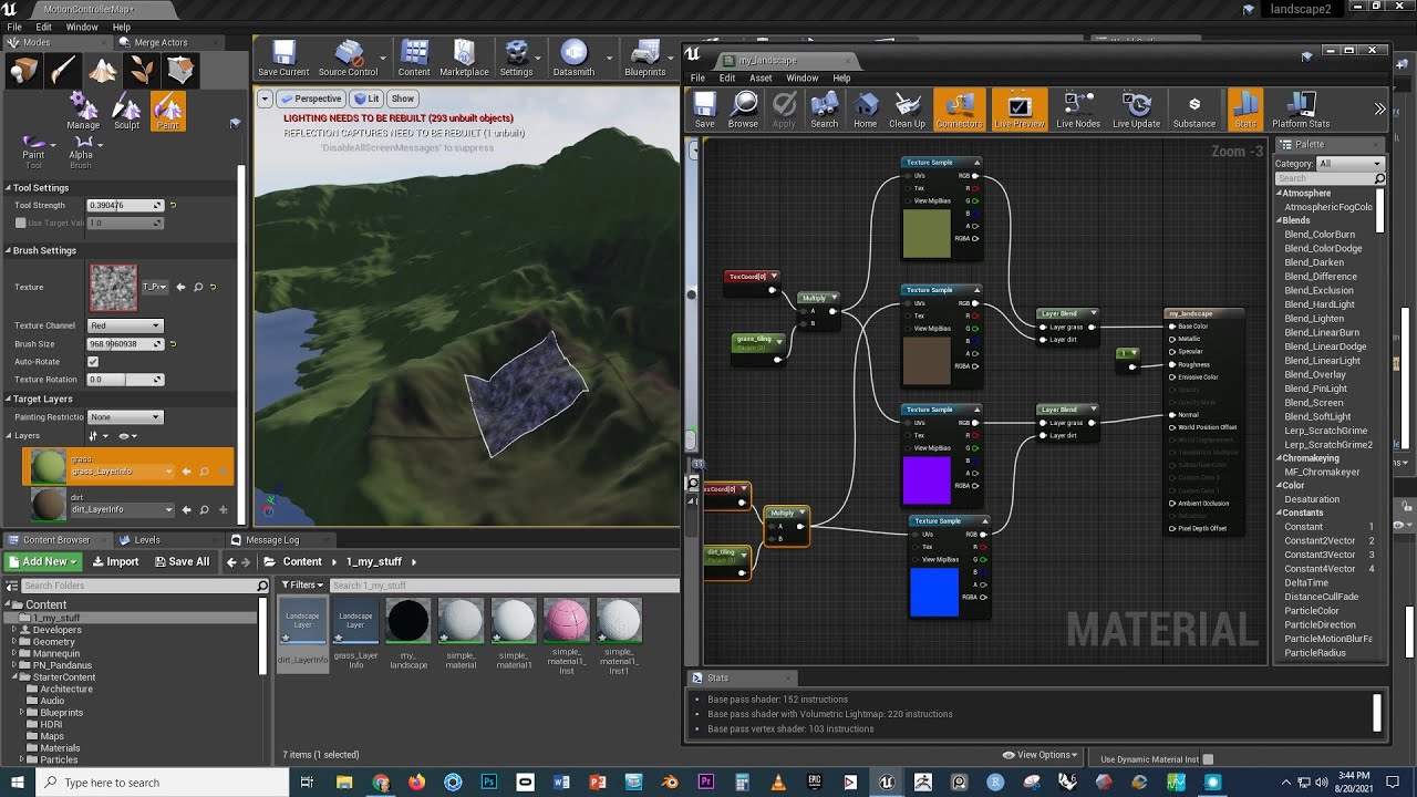 Make a landscape material in UE4 - YouTube