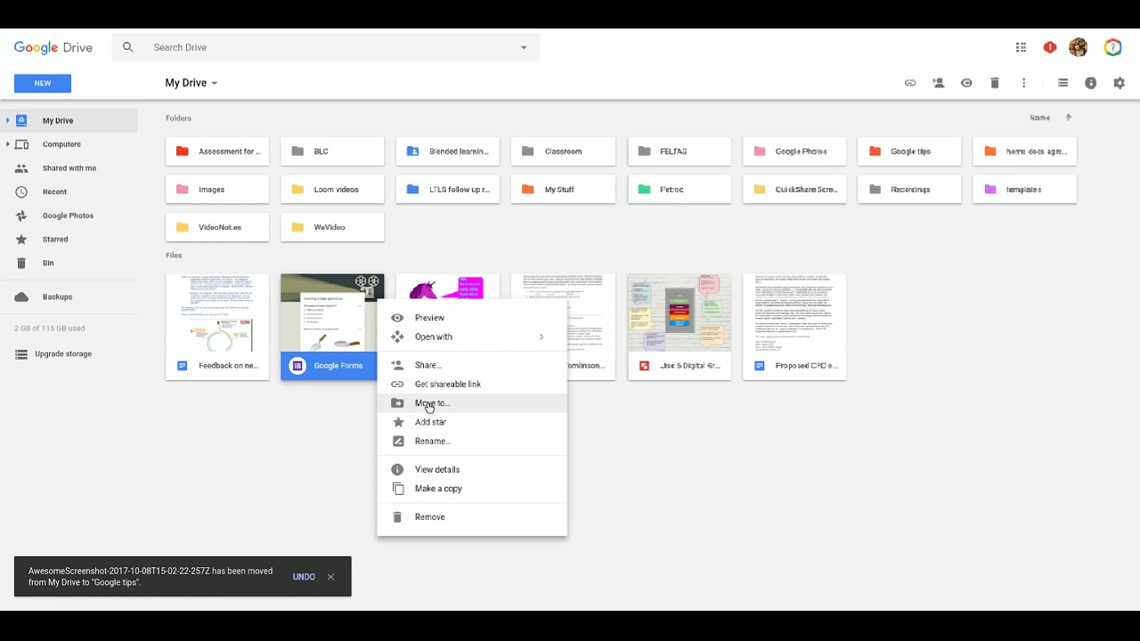 Two Ways To Move Doc Into A Folder YouTube Two Ways To Move Doc Into A Folder YouTube
