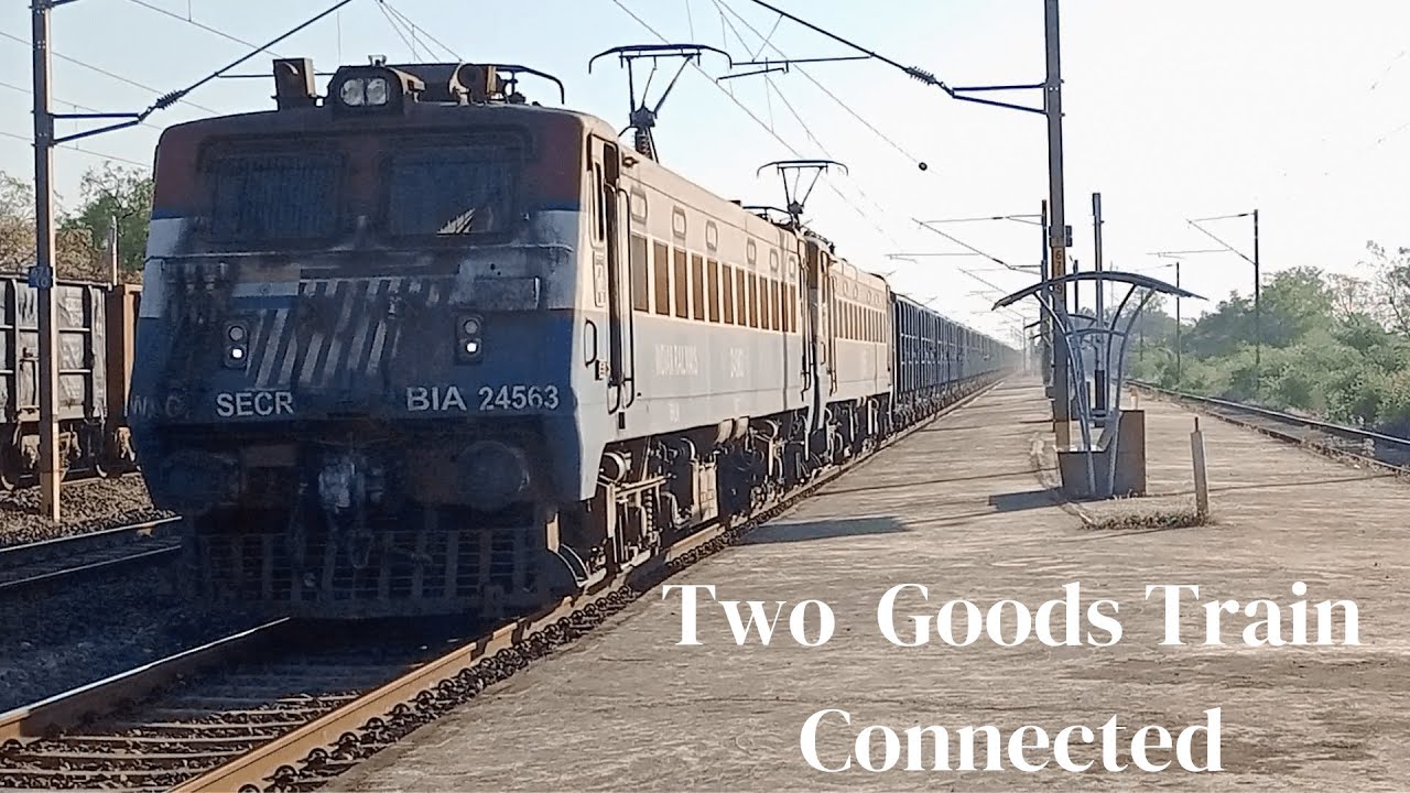 Two Goods Train Connected #indianrailways #train #railway - YouTube