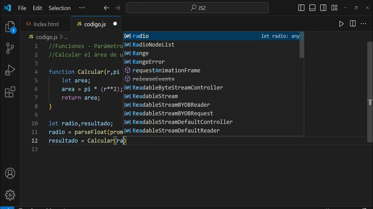Funciones con parámetros predeterminados javascript - YouTube