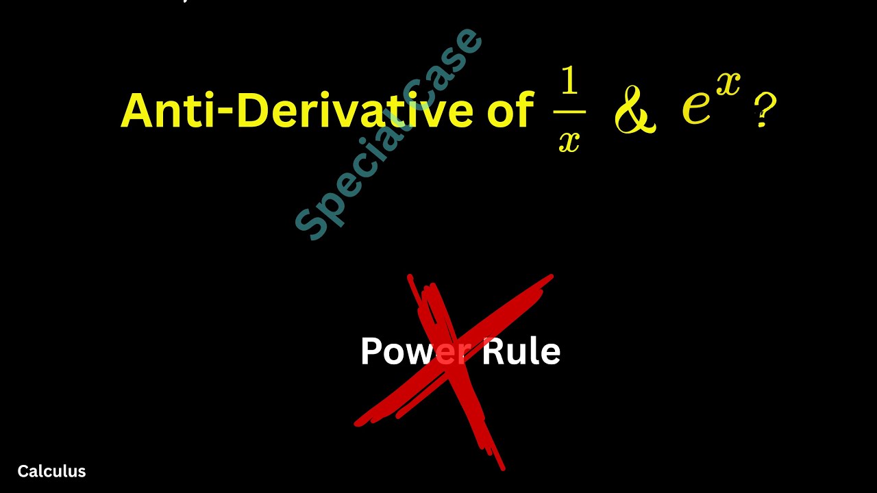 Special Case of Anti-derivative: f(x) = 1/x and F(x) = e ^ x - STEP-BY ...