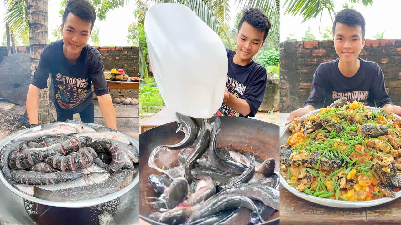 Chef Ny Cook Snake head fish sour sweet stir fry yummy recipe - Chef Ny ...