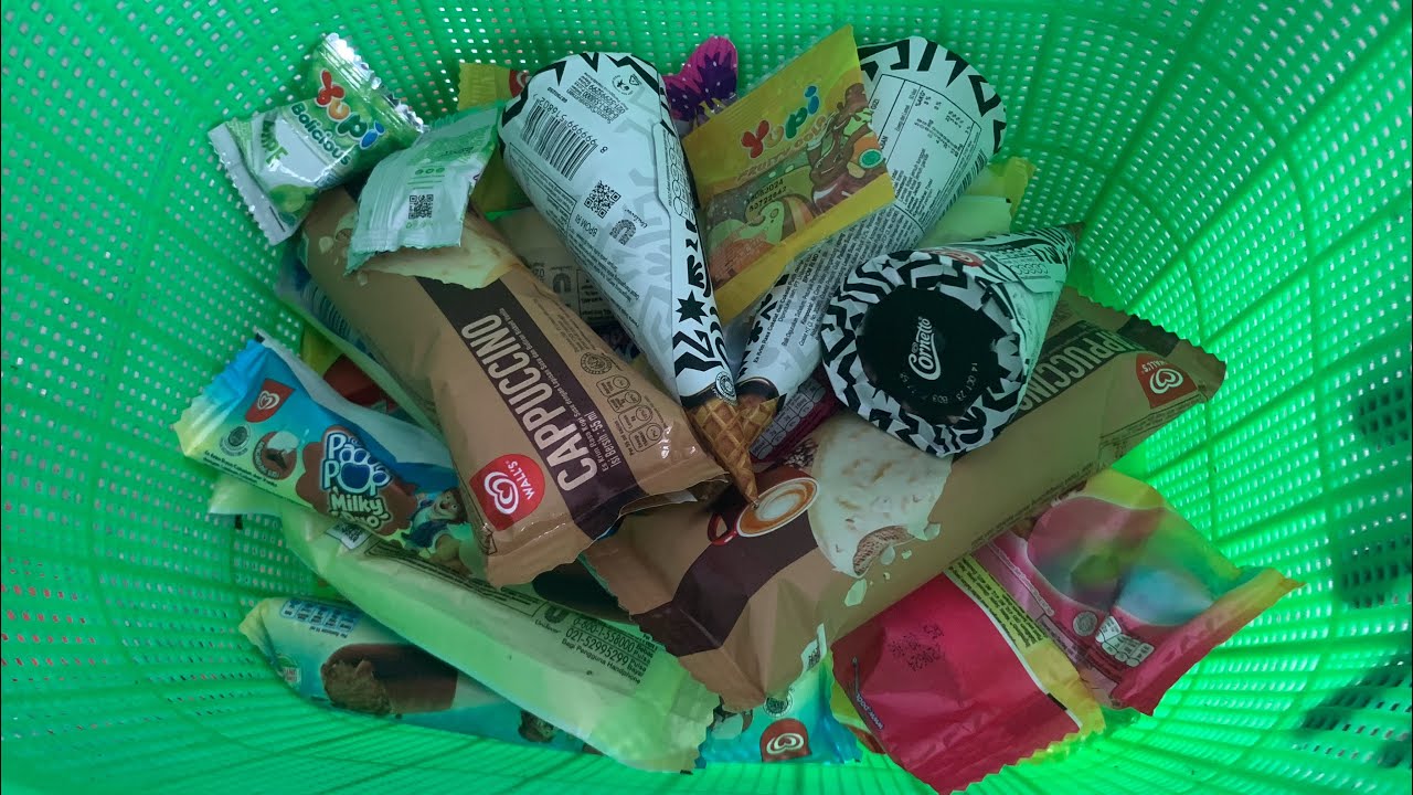 Hunting Permen Yupi Es Krim Banana Rainbow Trico Cornetto Walls Youtube