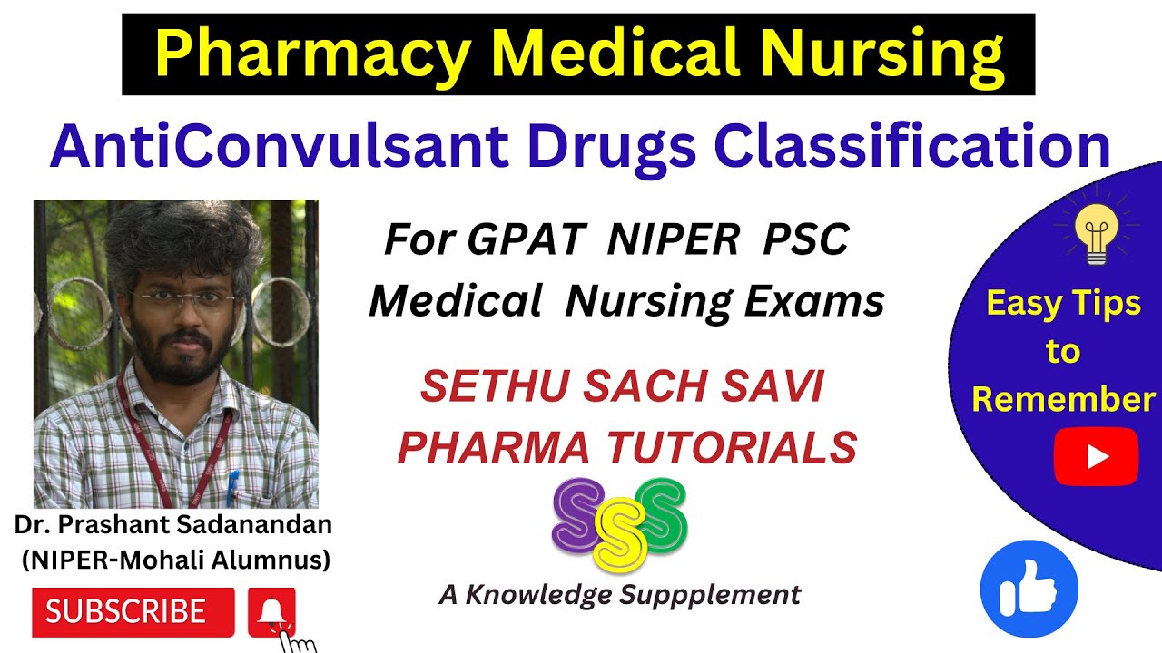 Detailed Classification of Anticonvulsants based on its pharmacology ...