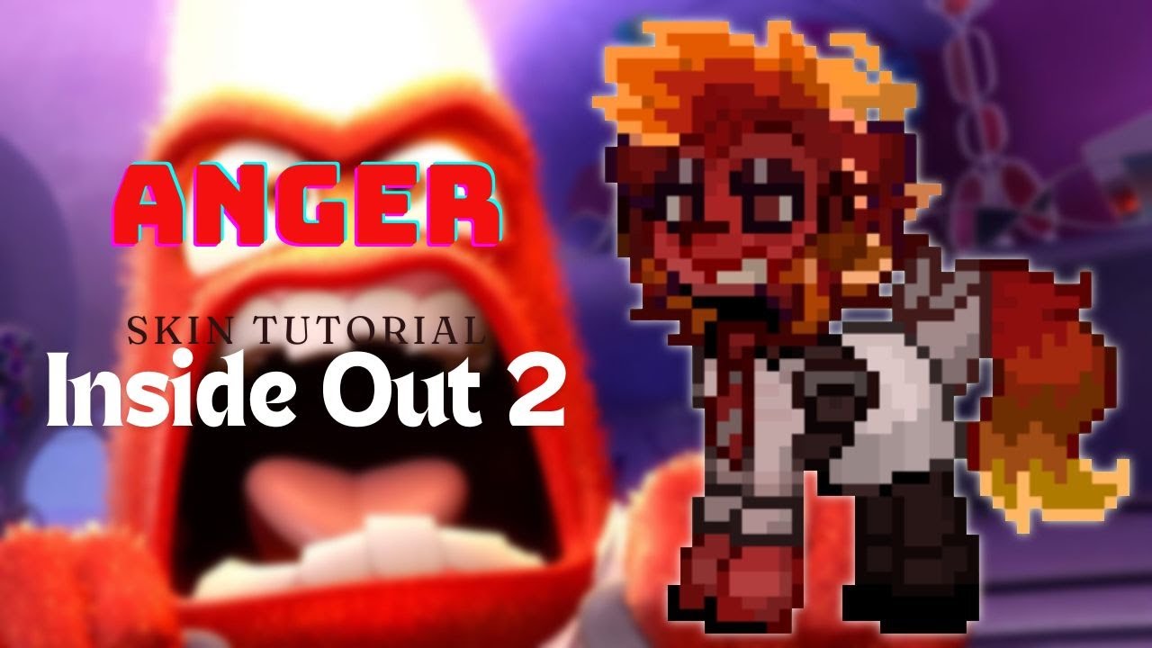 ANGER 🔥 Inside Out 2 Skin Tutorial Pony Town - YouTube