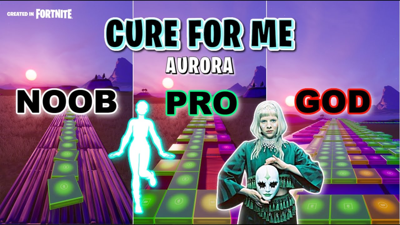 AURORA - Cure For Me (No Cure Emote) - Noob vs Pro vs God (Fortnite ...