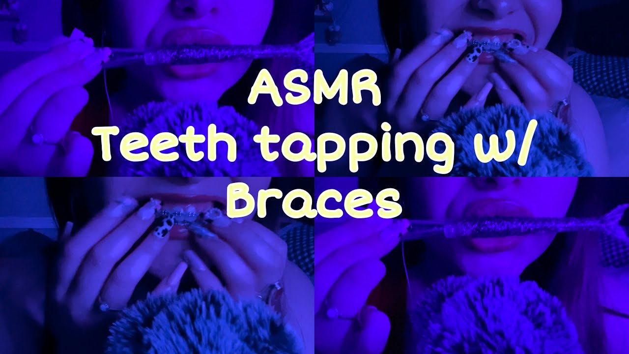 ASMR| BRACES TEETH TAPPING + LONG NAIL tapping 🦷🪥 - YouTube