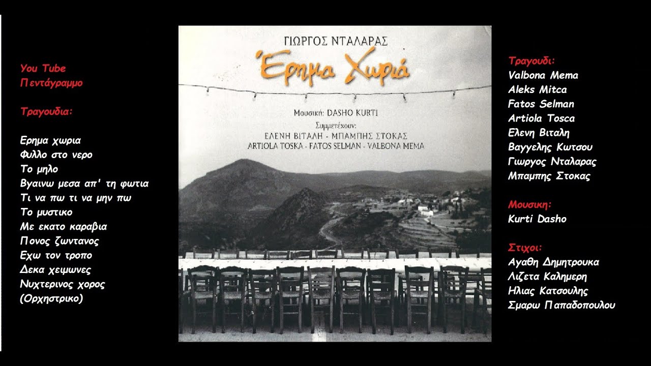 Γιωργος Νταλαρας: Ερημα χωρια (Ολος ο δισκος) - YouTube