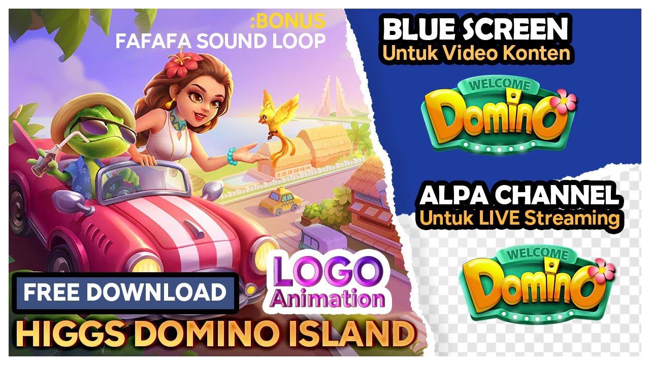 HIGGS DOMINO ISLAND LOGO ANIMATION (CHROMAKEY & ALPHA) - YouTube