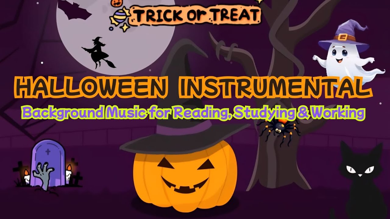 Spooky Trick or Treat | Halloween Instrumental Music with Animated ...