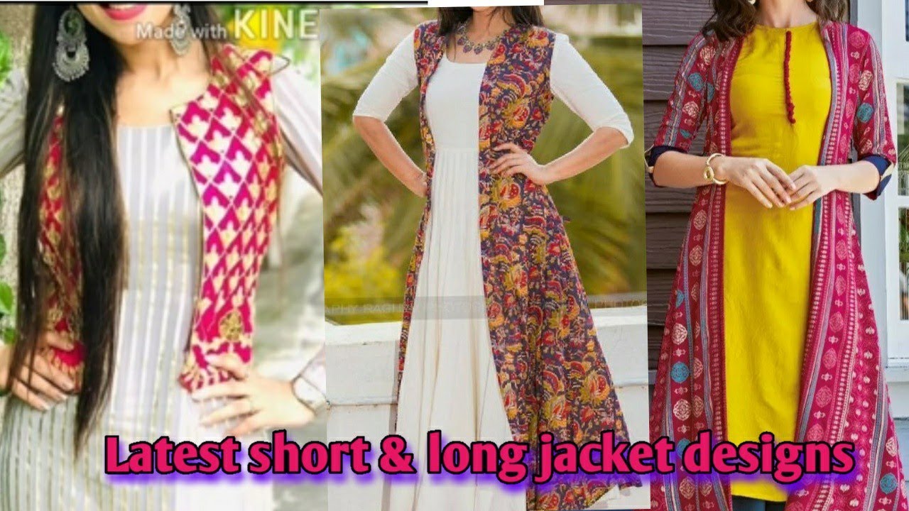Trendy stylish kurti with short jacket long jacket / long kurti with ...