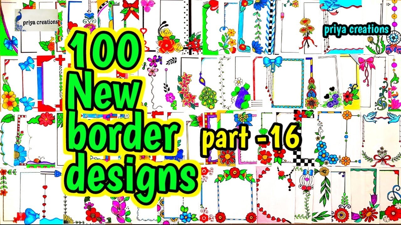 100 BEAUTIFUL BORDER DESIGNS | 50 BORDER DESIGNS FOR PROJECT | 20 ...