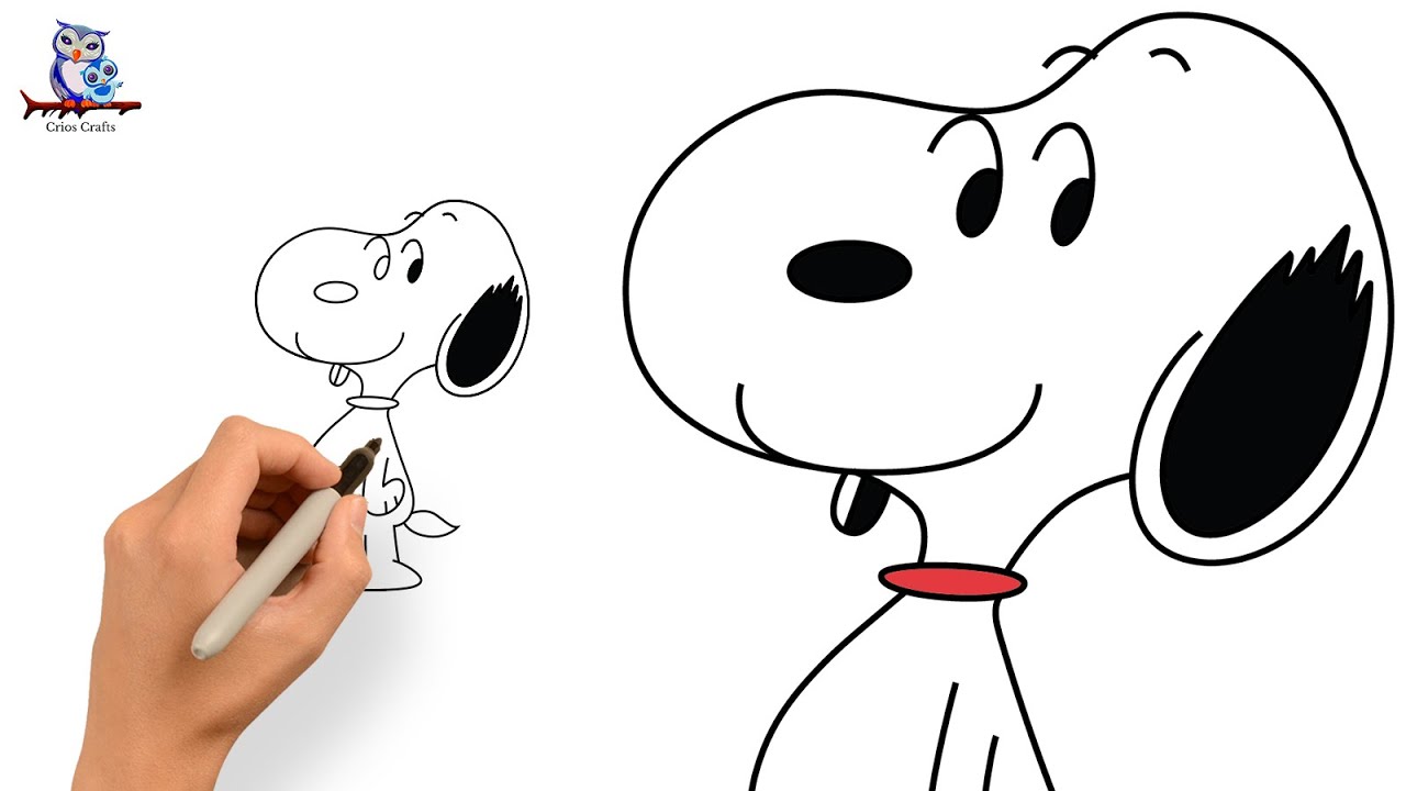 How to Draw Snoopy from Peanuts - Step by Step - YouTube