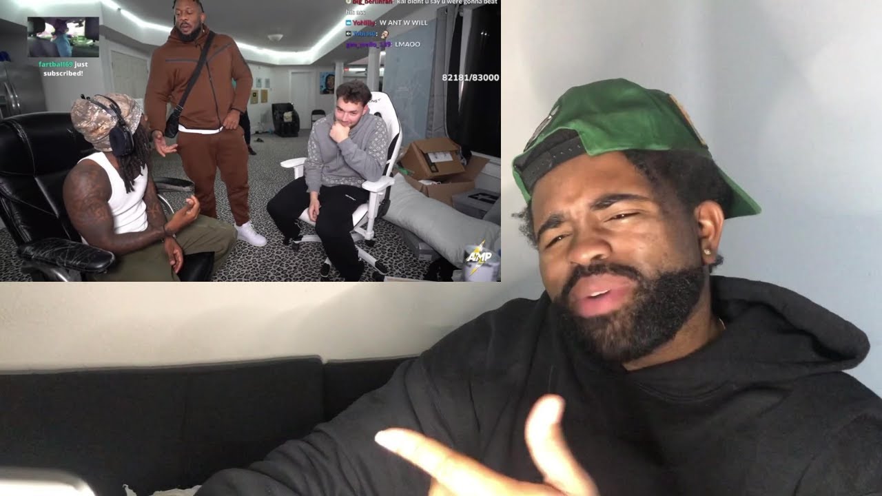 Kai Cenat Gets PRESSED By Adin Ross Security | REACTION - YouTube