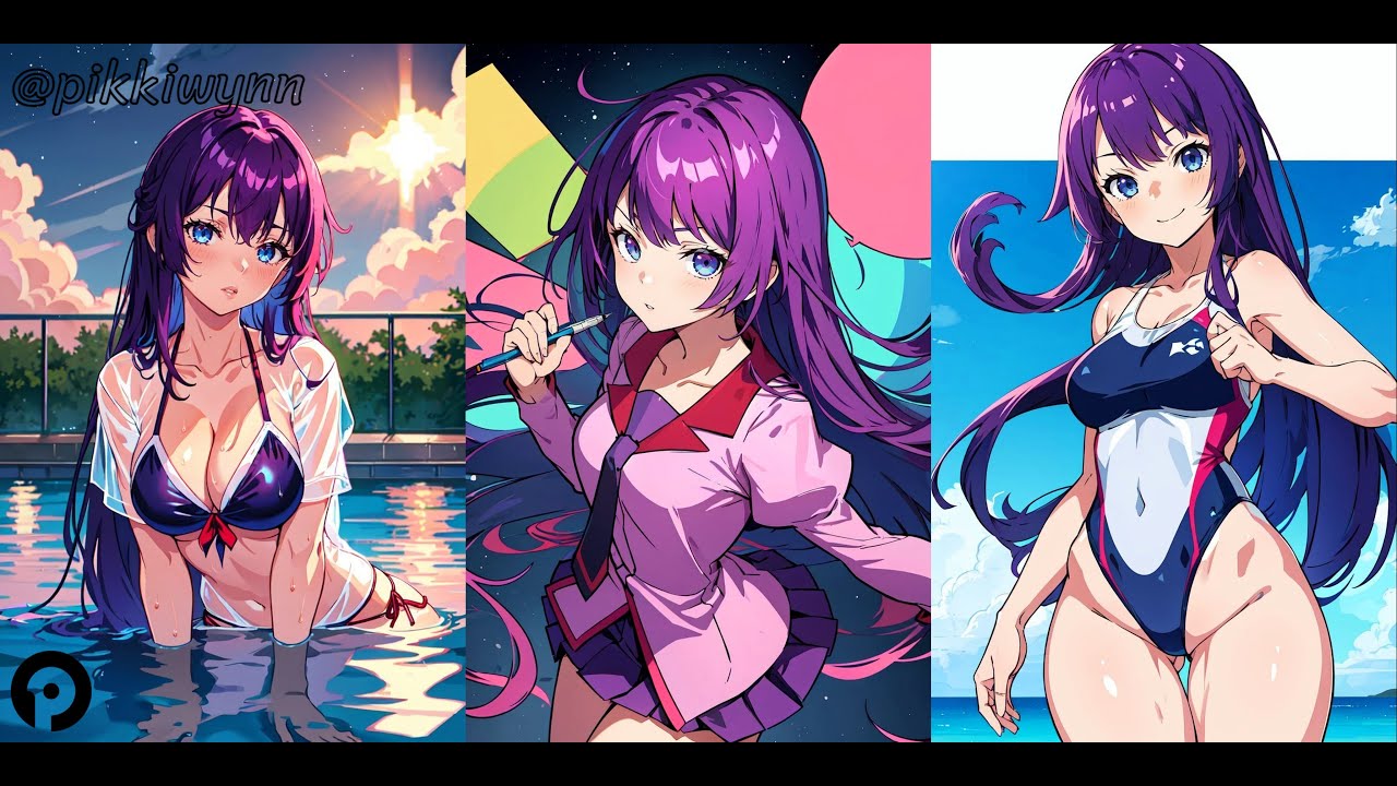 4K Ai Art Look of Senjougahara Hitagi from Monogatari - YouTube