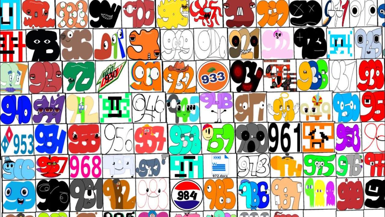 Number Lore Collab (901-1000) - YouTube