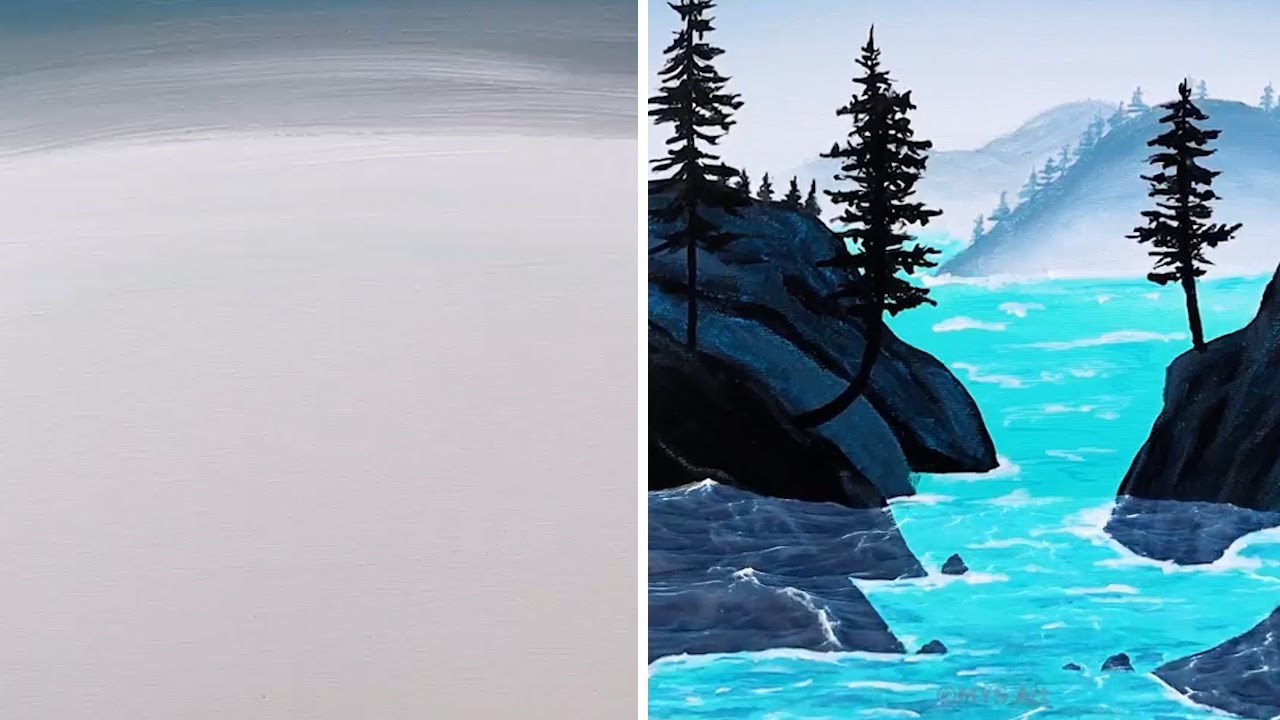 How to Paint Simple Bay in 3 Minutes Step by Step for beginners 😍 ...