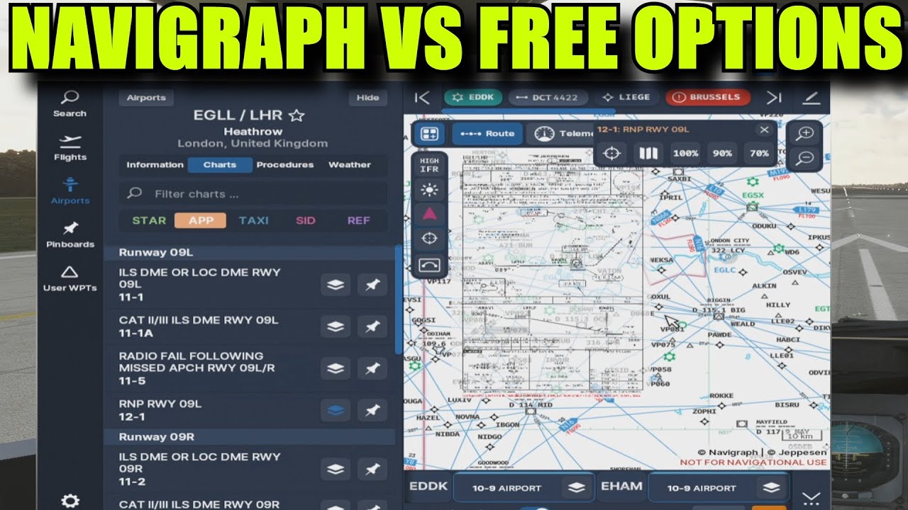 FS2020: Navigraph VS The Free Options (LittleNavMap, Chartfox etc ...