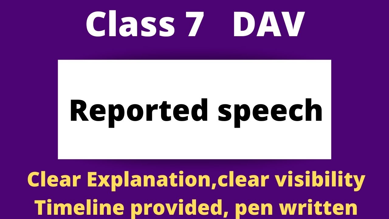 Dav Class 7 Reported Speech Dav Class 7 English Practice Book dav-class-7-reported-speech-dav-class-7-english-practice-book