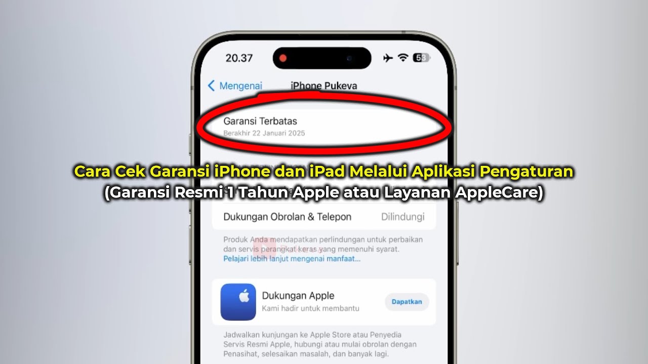 Cara Cek Garansi iPhone dan iPad di Pengaturan (Garansi Resmi atau ...