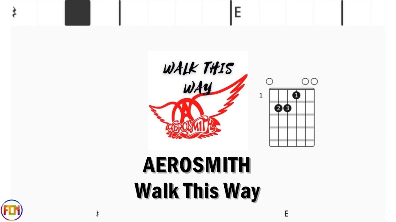 AEROSMITH - Walk This Way | Scrolling Guitar Chords & Lyrics - YouTube