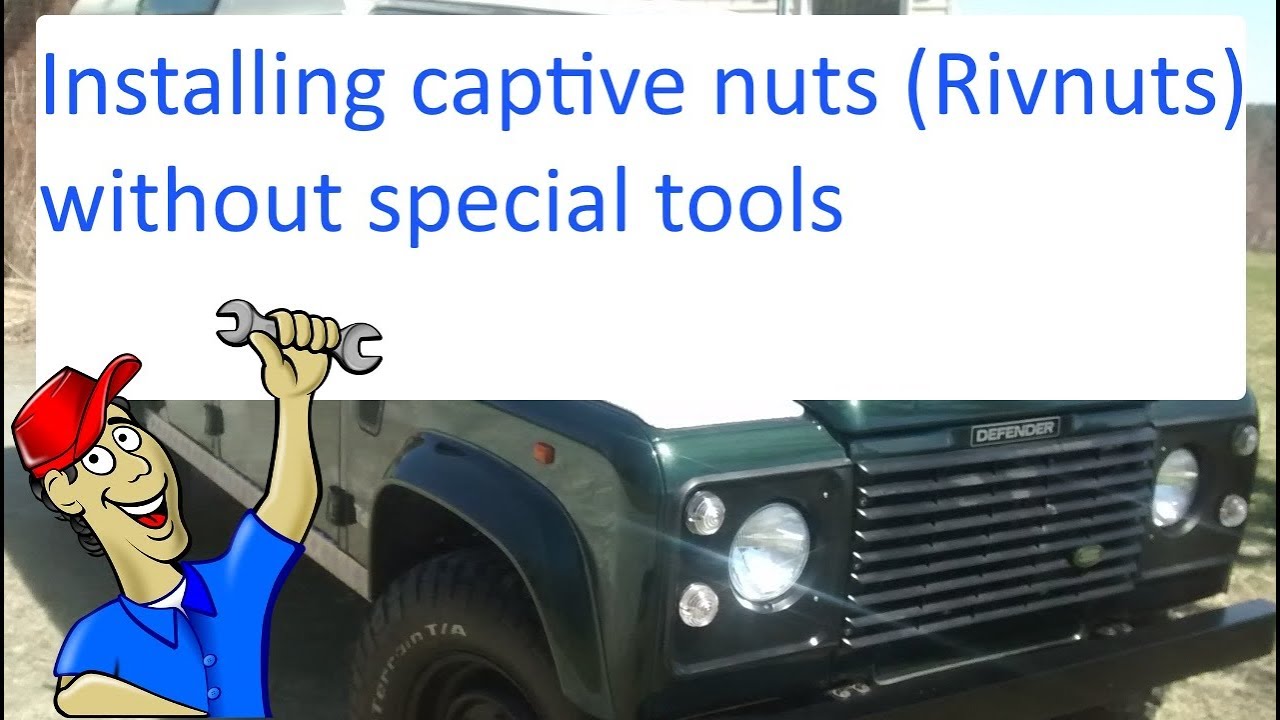Installing captive nuts real time without special tools - YouTube