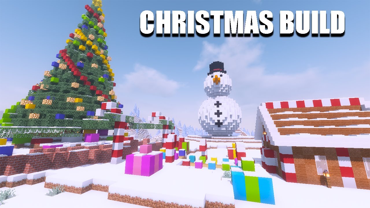 Minecraft Christmas Build - YouTube
