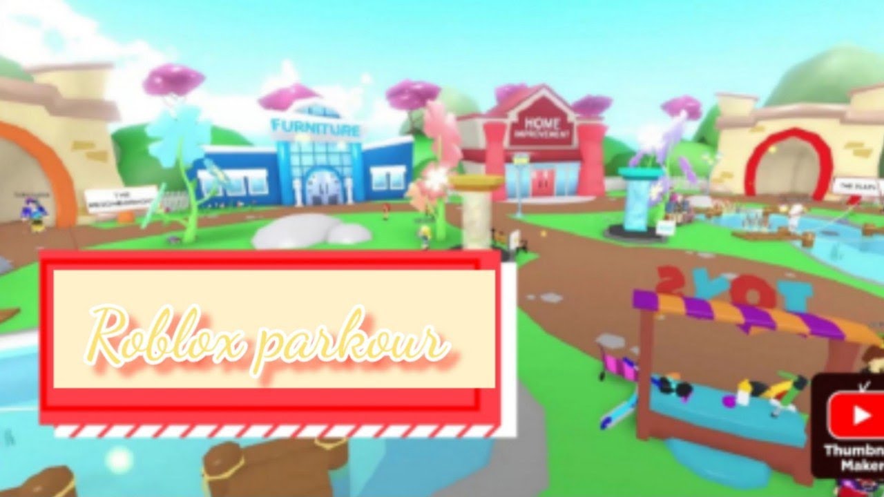 Doing parkour on the map of sweets in roblox - YouTube