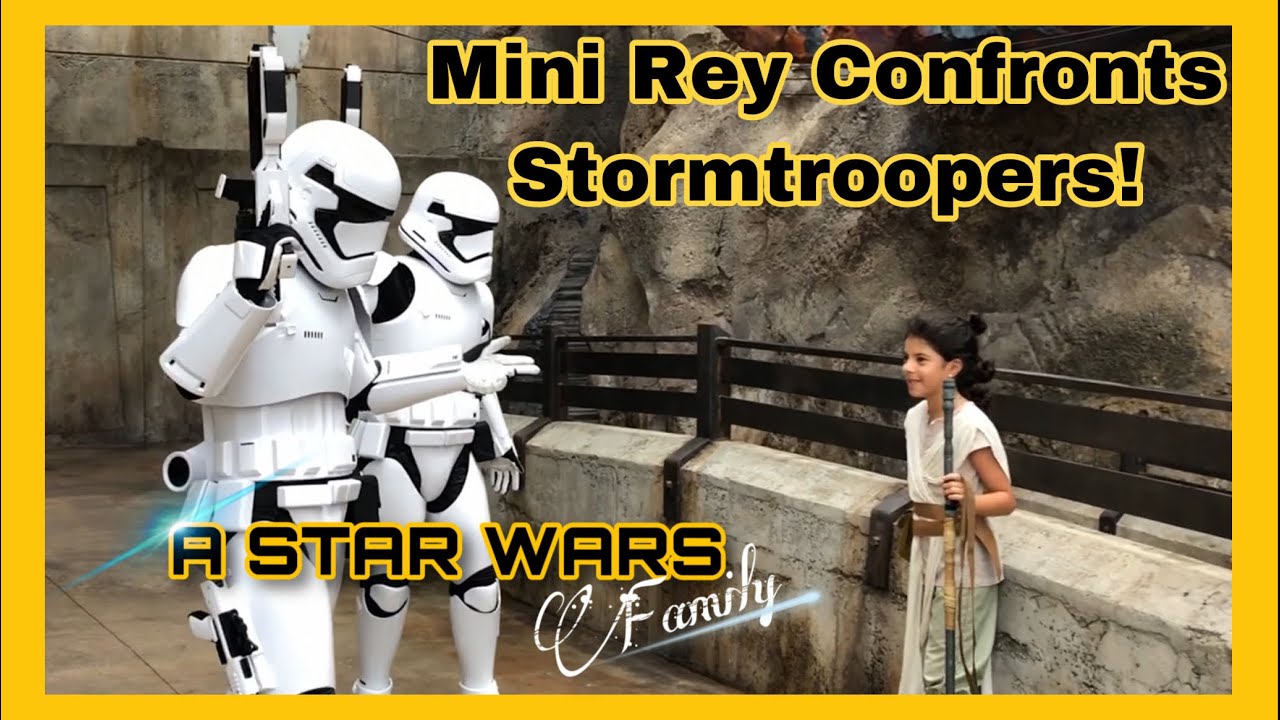 Mini Rey Confronts Stormtroopers! - YouTube