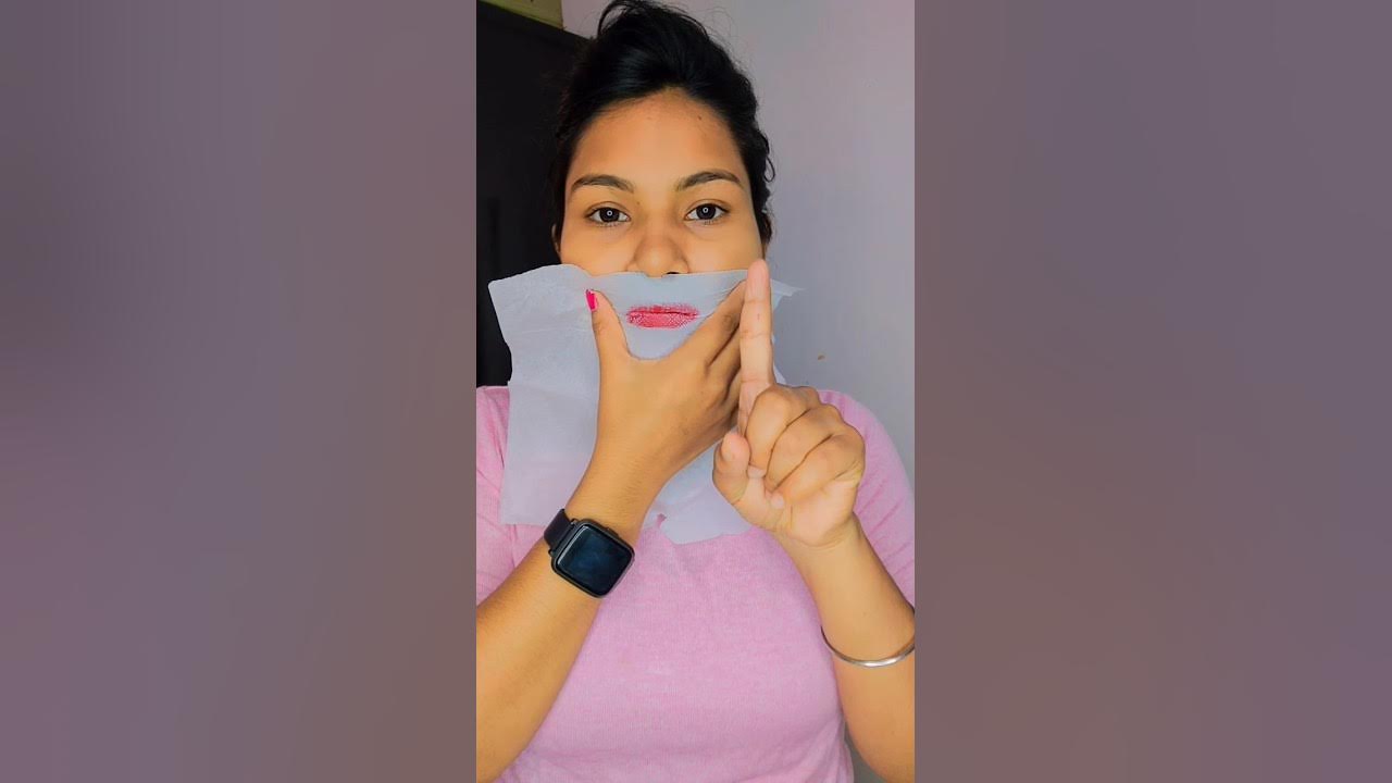 Viral Tissue Paper Lipstick Hack ๐๐ Lets See Shorts Youtubeshorts