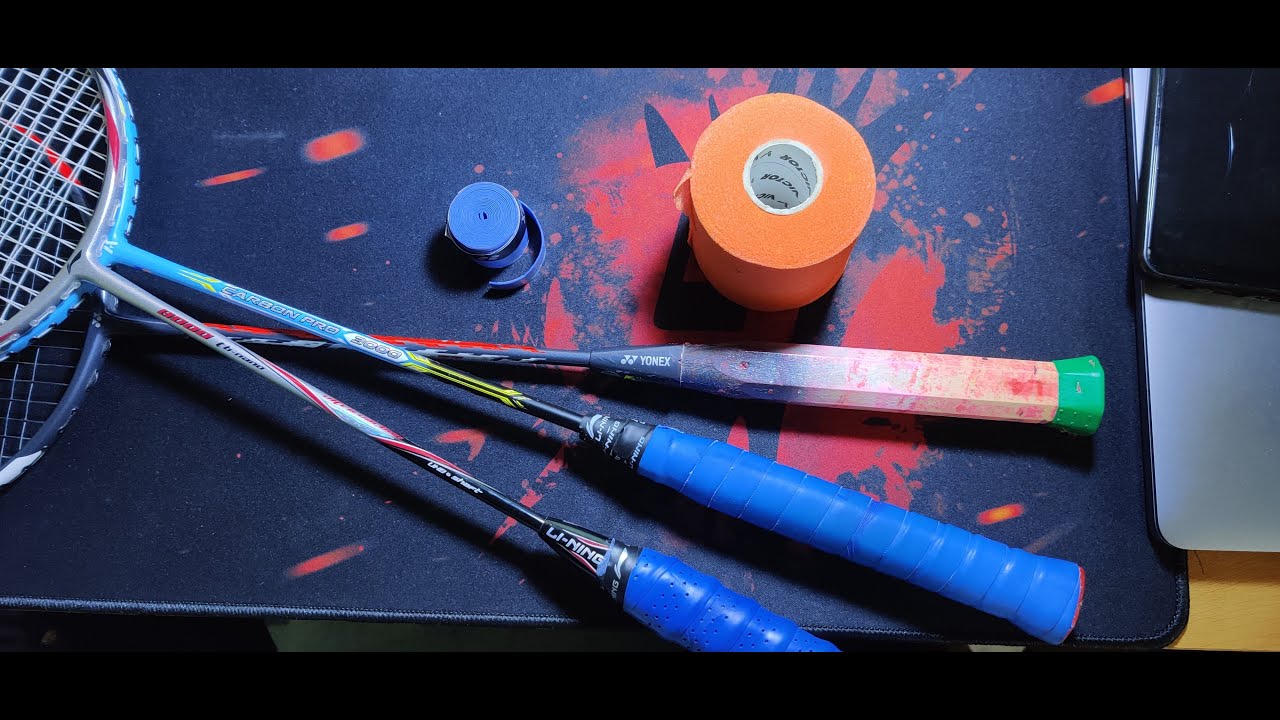 ബാഡ്മിൻറൺ ഗ്രിപ്പ് എങ്ങനെ ഒട്ടിക്കാം (മലയാളം) - How to wrap badminton ...