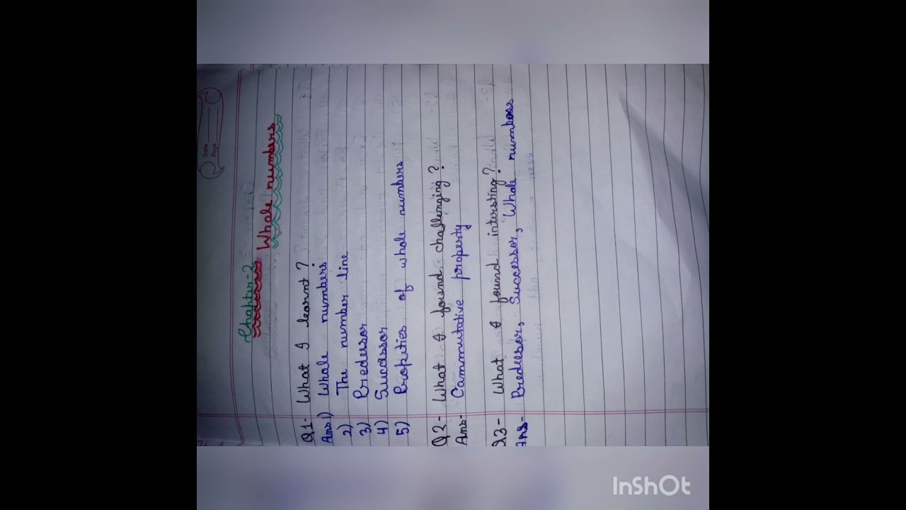 Class 6 Leaner's diary Chapter 1 to 8 || Knowing our numbers to ...