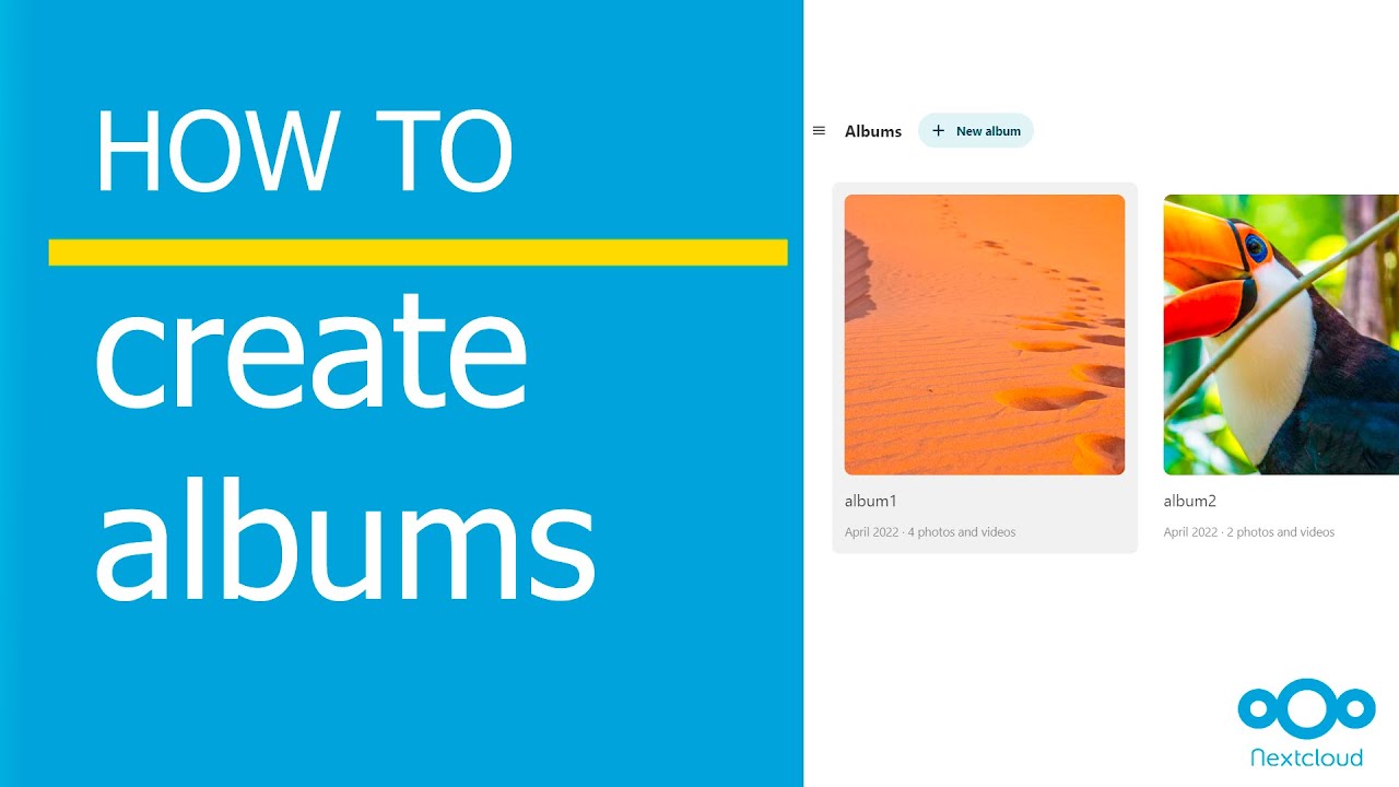 How to create albums in Nextcloud 25 - YouTube