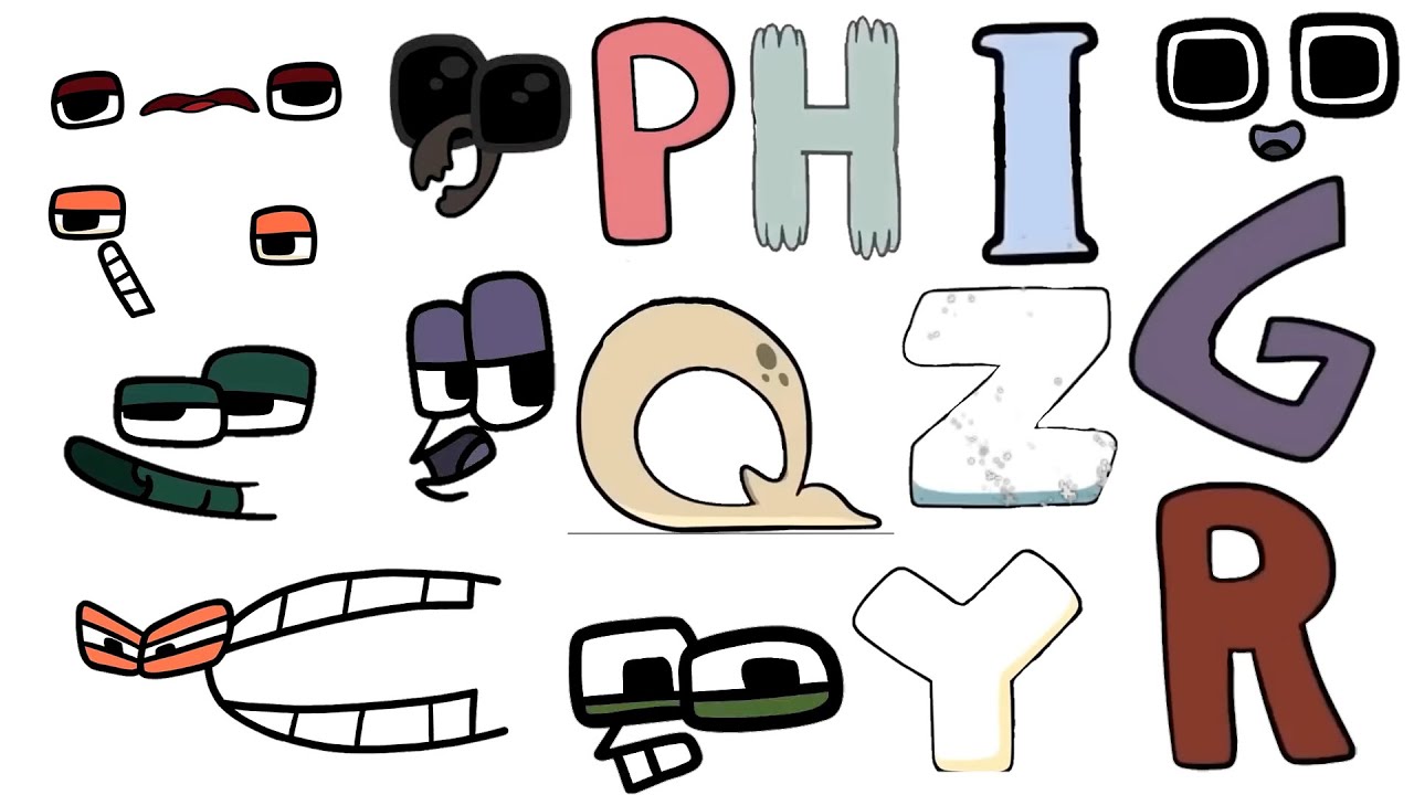 AlphaBet Lore No Face And No Body Letters - YouTube