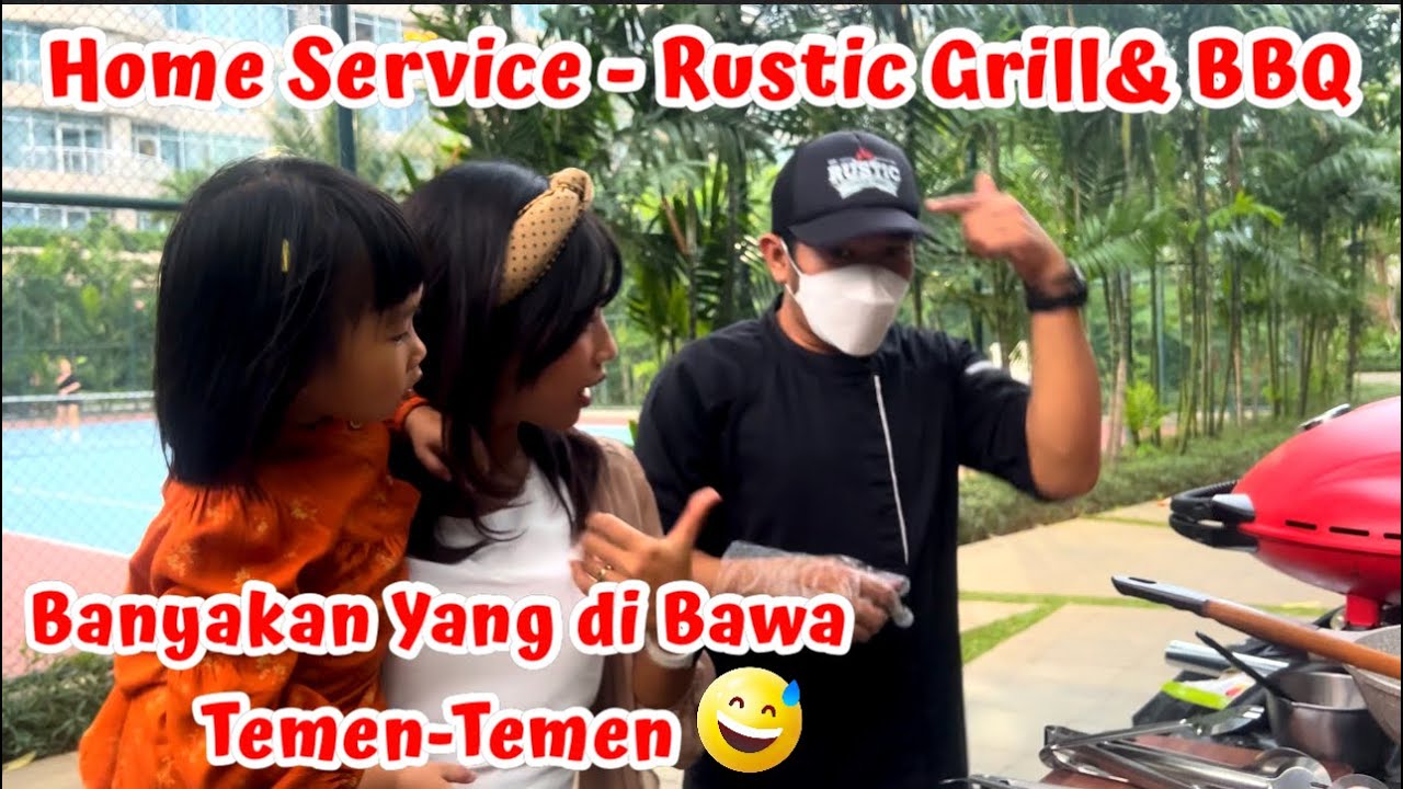 First Time Home Service BBQ with Rustic Grill, Banyak ngobrol daripada ...