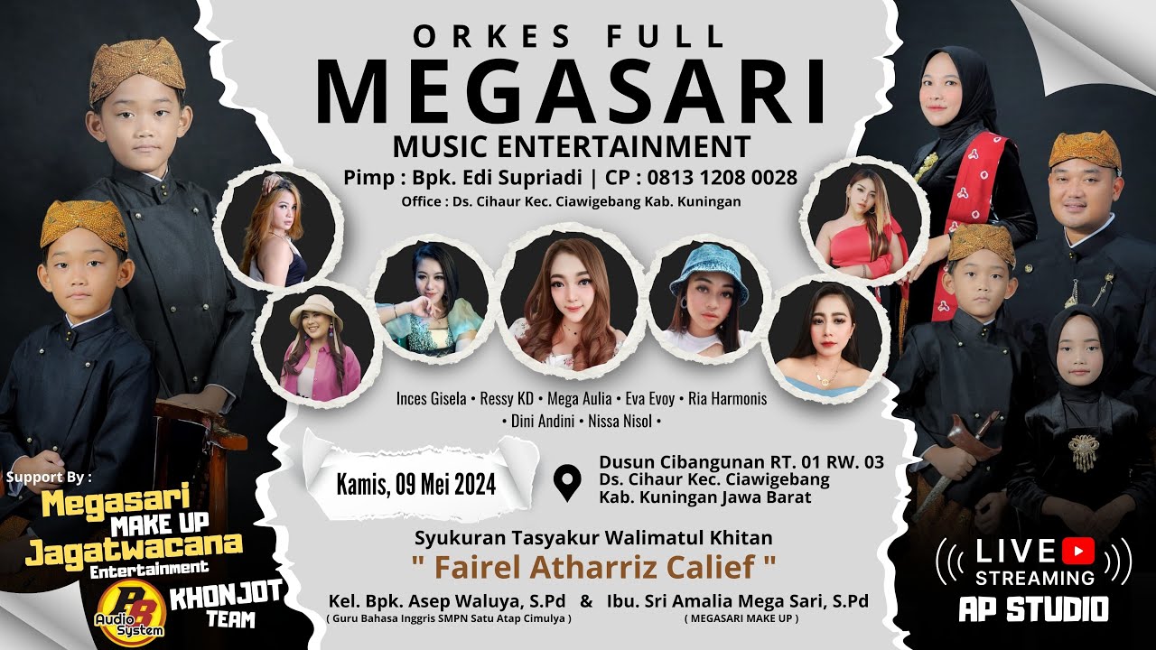 LIVE STREAMING "MEGASARI MUSIC" | KHITANAN "FAIREL ATHARRIZ" | CIHAUR ...