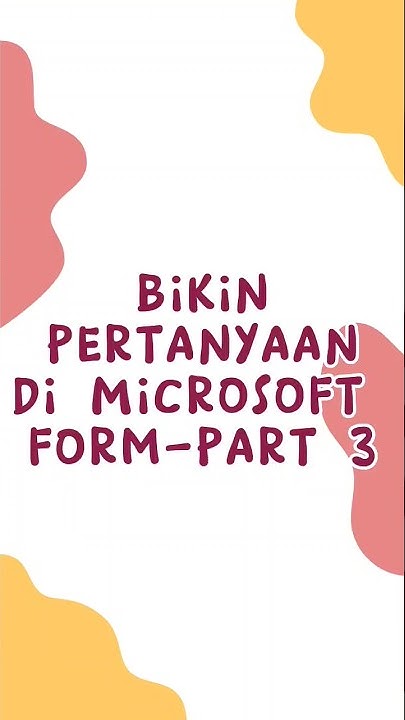 bikin pertanyaan di Microsoft form part 3 - pertanyaan rating level - YouTube
