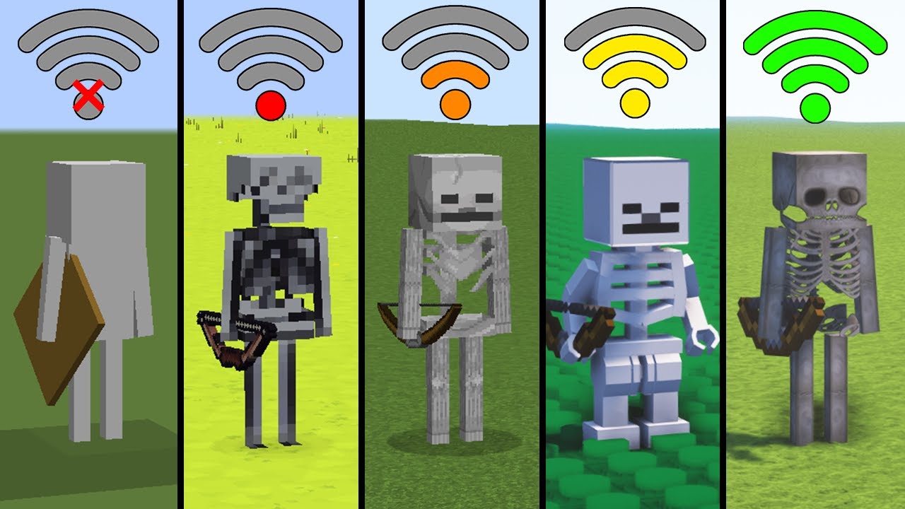 minecraft skeleton with different Wi-Fi - YouTube