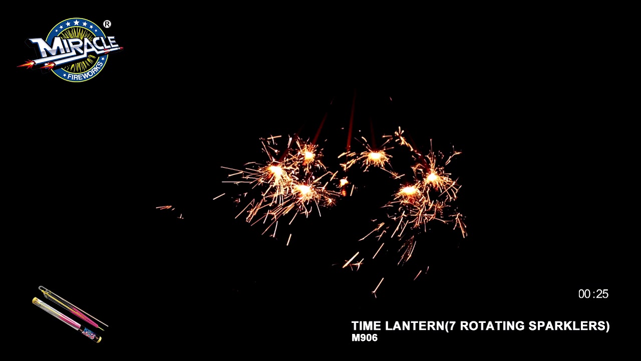 M906 TIME LANTERN(7 ROTATING SPARKLERS) - YouTube