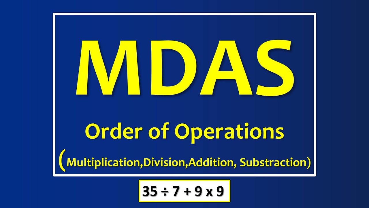 MDAS/ Order of Operations/ Examples/ ITutorAnj - YouTube